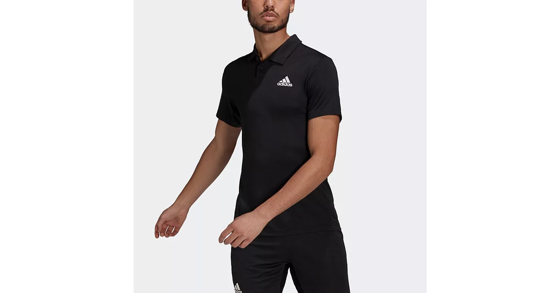 博客來-Adidas H.rdy Polo [GH7670] 男 POLO衫 短袖 上衣 網球 運動 休閒 愛迪達 黑