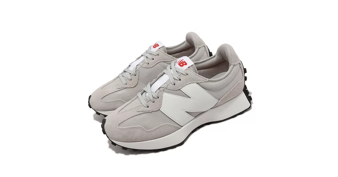 博客來-New Balance 休閒鞋 327 男女鞋 灰 白 復古 麂皮 大N IU 李知恩 NB MS327CGW-D