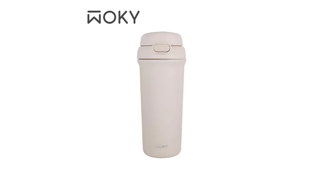 博客來-【WOKY 沃廚】All-P輕芯鈦瓷雙飲保溫瓶500ml(5色可選) 白色