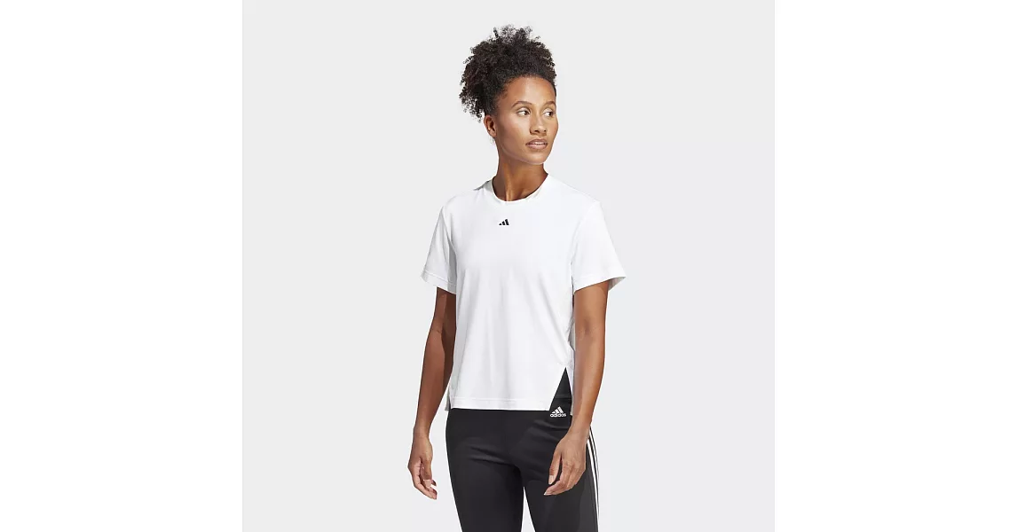 博客來-ADIDAS D2T TEE 女短袖上衣-白-HS8108 S 白色