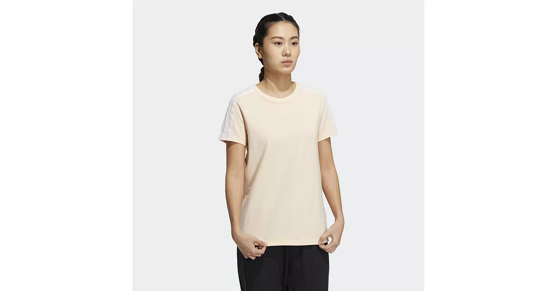 博客來-ADIDAS MH 3S TEE 女短袖上衣-米白-HM7084 S 白色