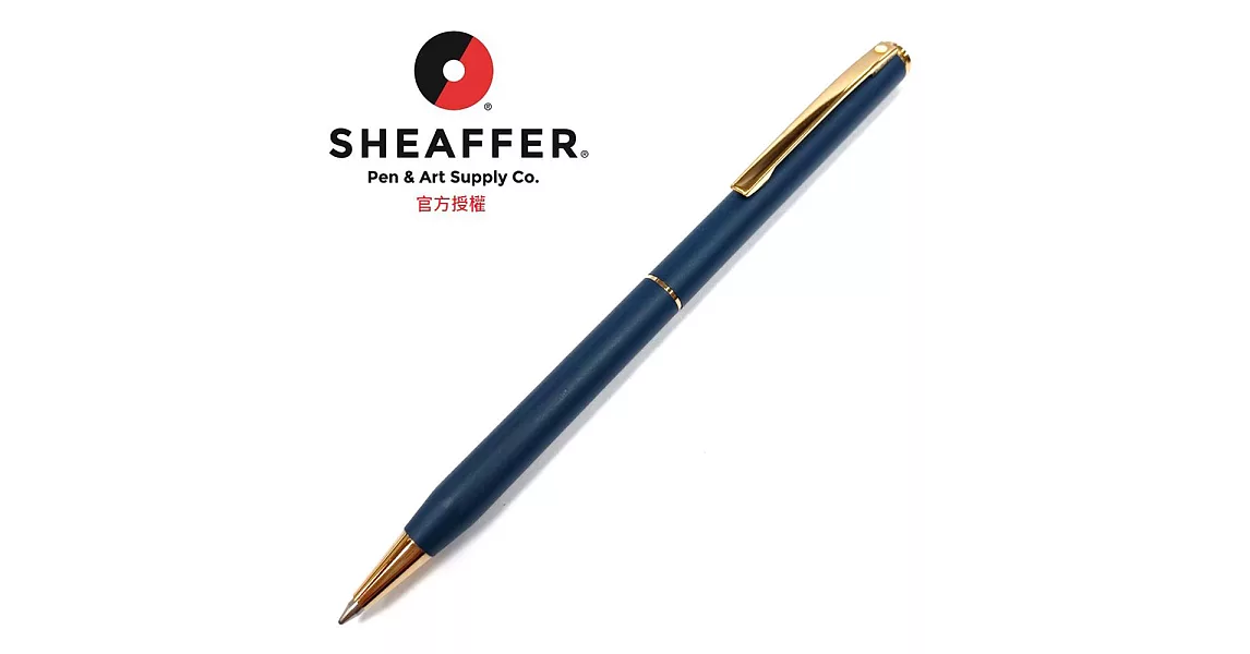 博客來-SHEAFFER 統帥 原子筆 藍砂金尖金夾 262