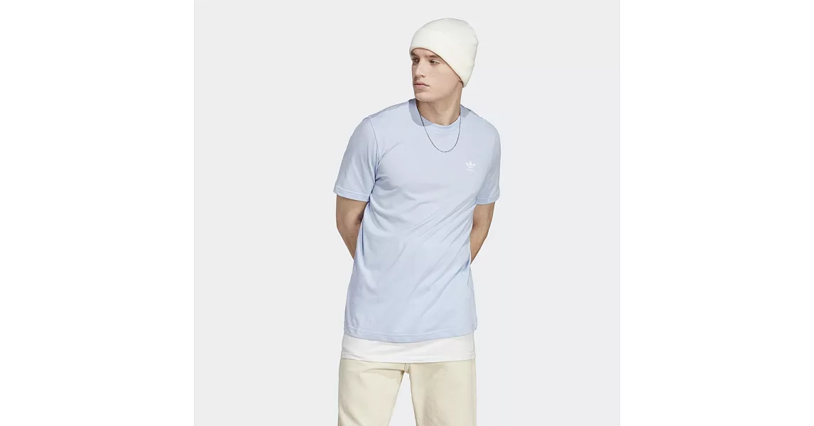 博客來-ADIDAS ESSENTIAL TEE 男短袖上衣-淺藍-IA4866 XL 藍色