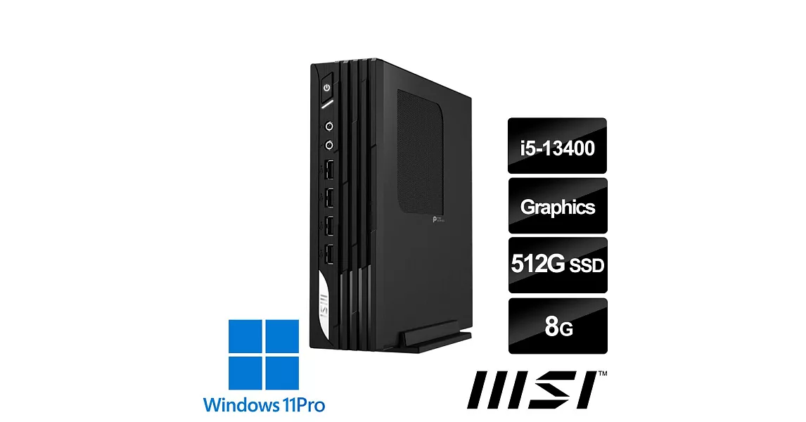 博客來-msi微星 PRO DP21 13M-494TW 桌上型電腦 (i5-13400/8G/512G SSD/Win11Pro)
