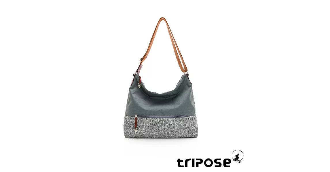 博客來-tripose 漫遊系列岩紋輕巧側肩背包 優雅灰