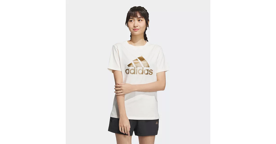 博客來-ADIDAS FOT GFX TEE 女短袖上衣-白-HY2846 L 白色