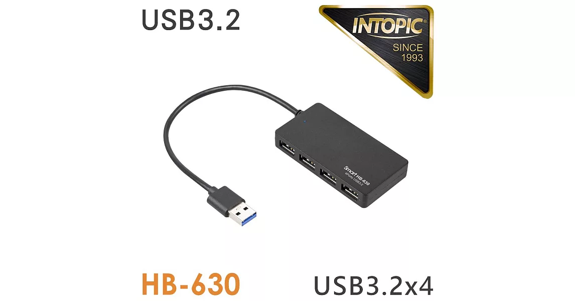 博客來-INTOPIC USB3.2高速集線器(HB630)