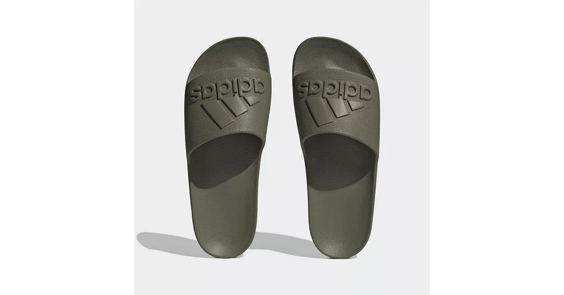 博客來-ADIDAS ADILETTE AQUA 男女休閒拖鞋-綠-IF7372 UK10 綠色