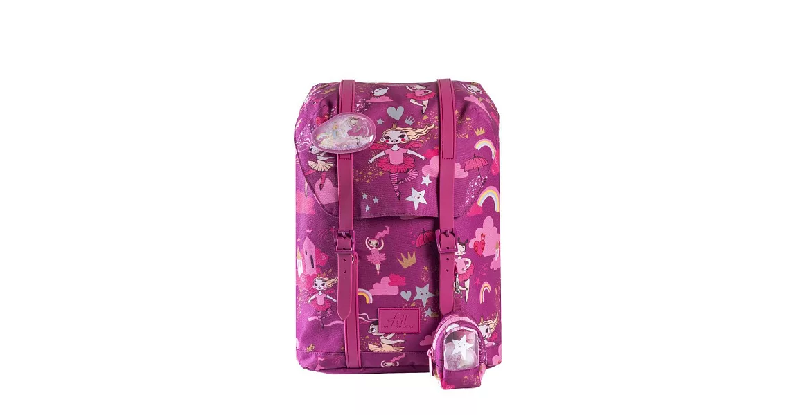 博客來-新挪威Frii - Retro 22L輕量掀蓋款減壓護脊人體工學兒童後背包書包 - 多款任選 舞動芭蕾