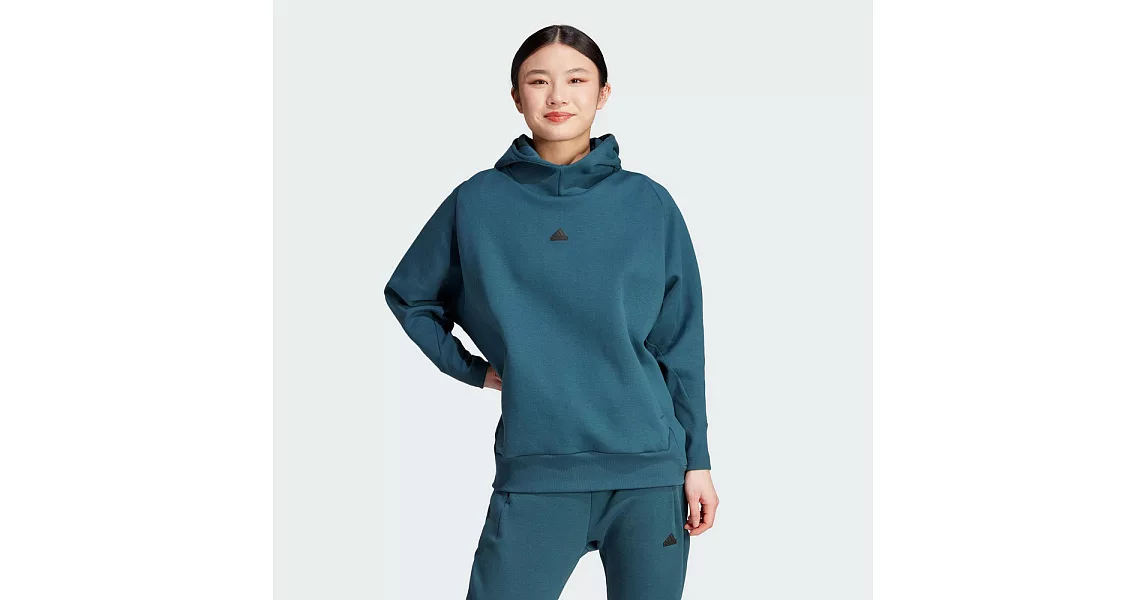 博客來-ADIDAS W Z.N.E. OH 女連帽上衣-藍-IN5121 S 藍色