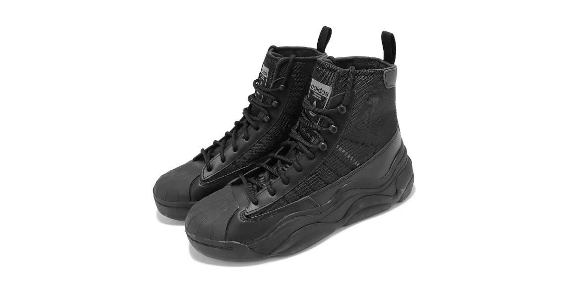 博客來-adidas 靴子 Superstar Millencon Boot W 女鞋 黑 高筒 休閒鞋 貝殼頭 愛迪達 IG5320