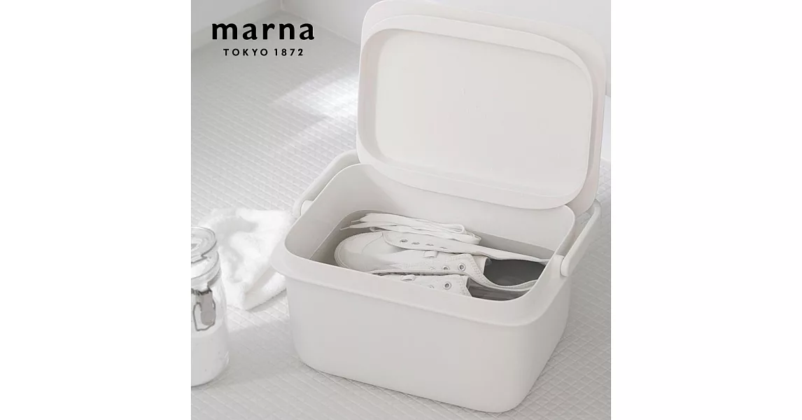博客來-【日本Marna】多功能附蓋方形水桶(10L)(1入)(原廠總代理)