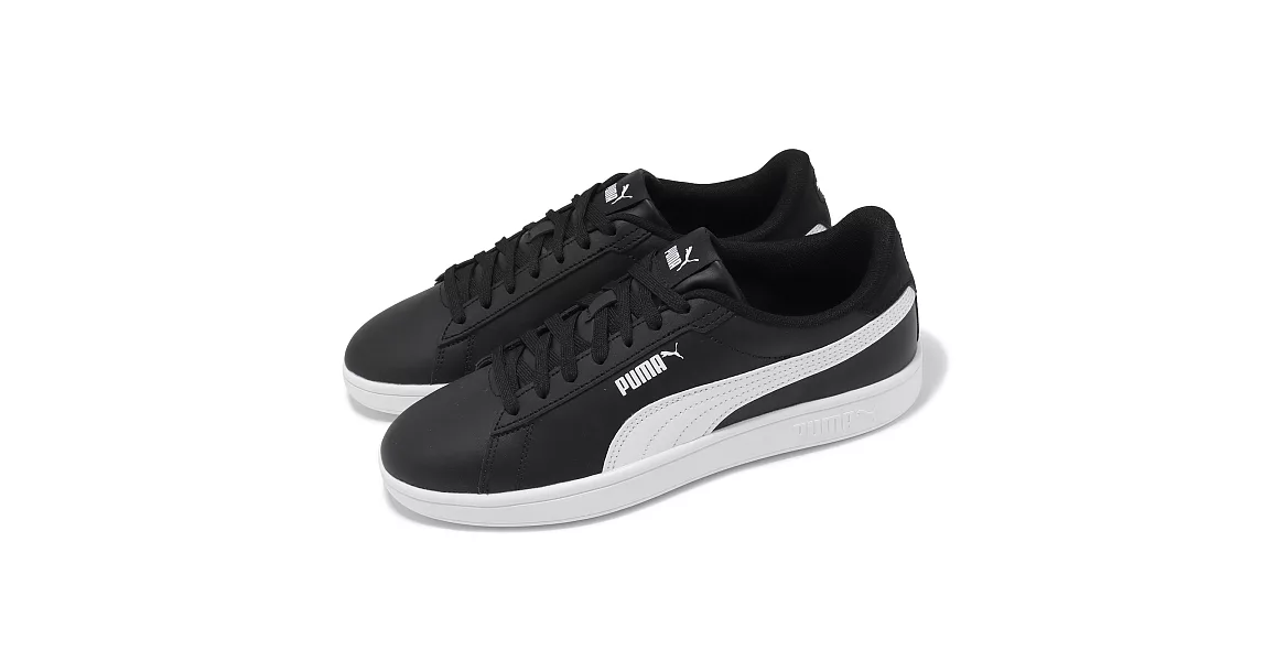 博客來-Puma 休閒鞋 Smash 3.0 L 男鞋 黑 白 皮革 緩衝 復古 板鞋 39098704