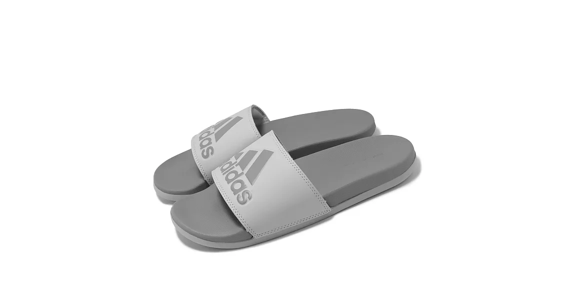 博客來-adidas 拖鞋 Adilette Comfort 男鞋 女鞋 灰 軟底 止滑 休閒鞋 涼拖鞋 愛迪達 IG1122