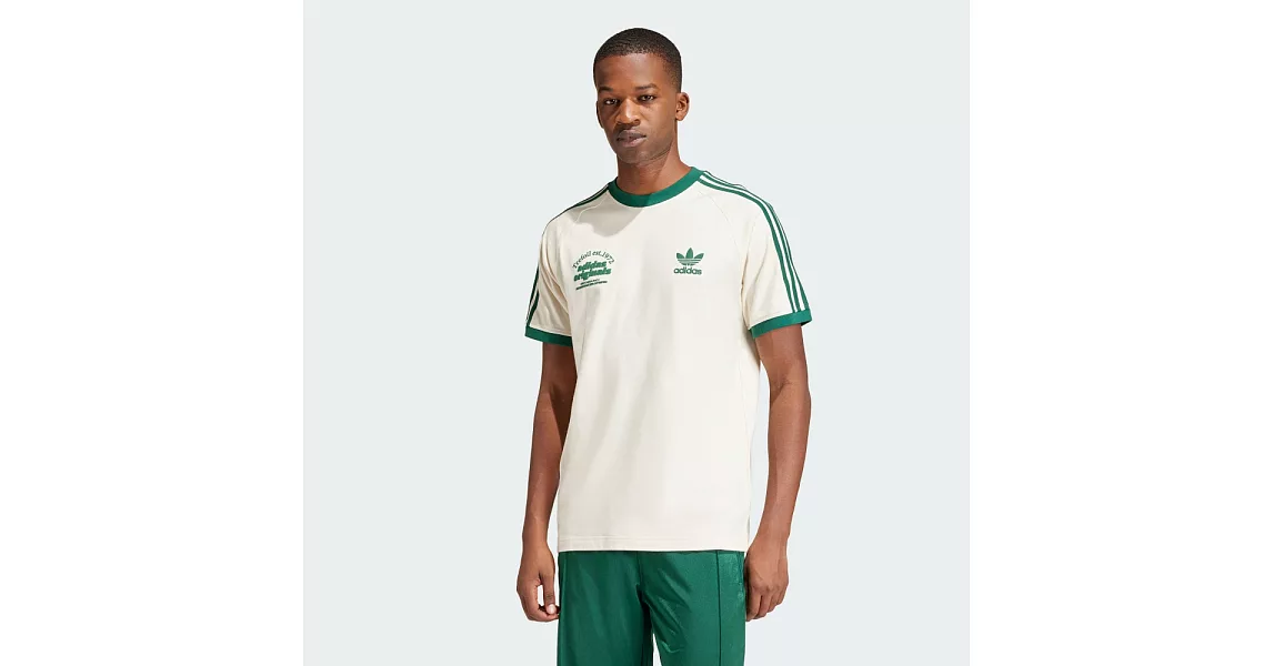 博客來-ADIDAS GRF TEE 男短袖上衣-白綠-IU0217 XS 白色