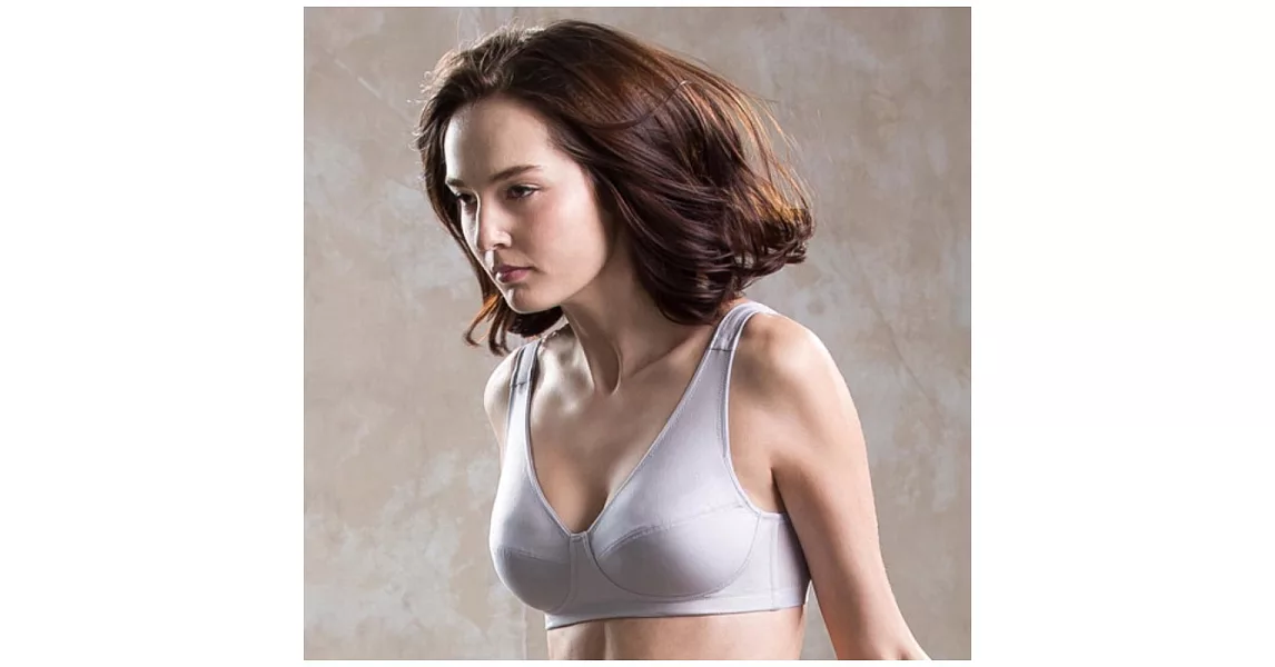 博客來-【華歌爾】WALKING健走BRA 90DE-100DE 罩杯無鋼圈內衣(休閒灰) 36/80D D 80