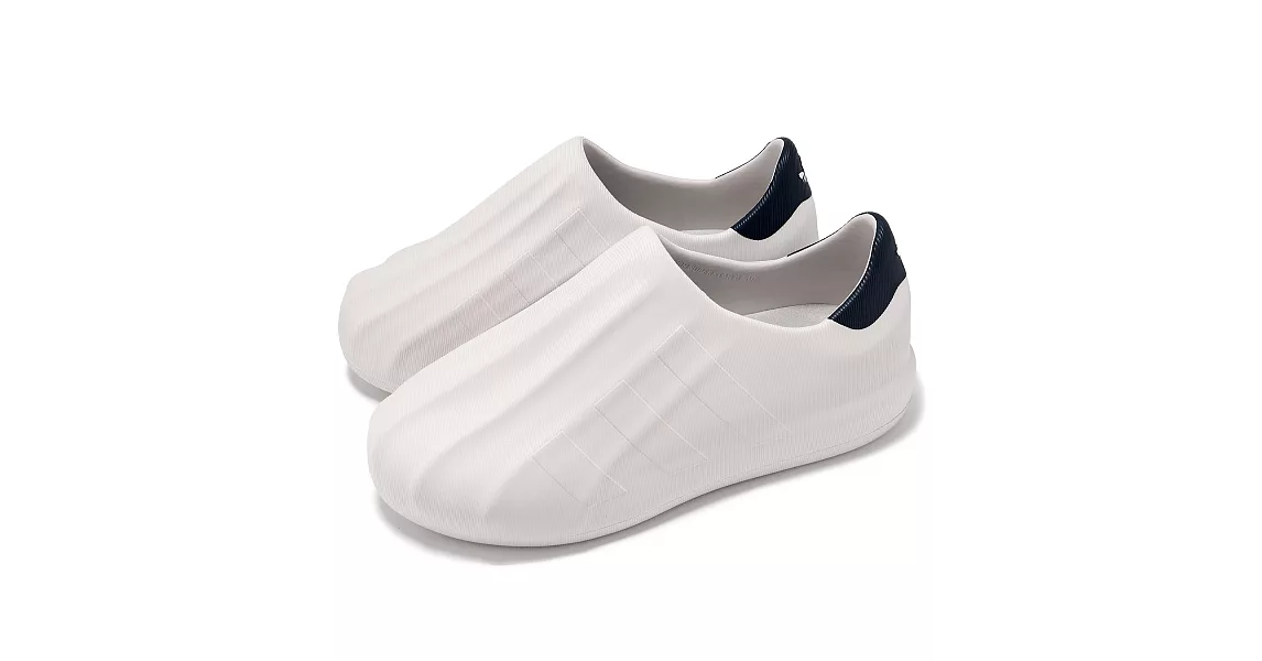 博客來-adidas 休閒鞋 adiFom Superstar 灰 深藍 男鞋 女鞋 貝殼頭 懶人鞋 套入式 IF6180