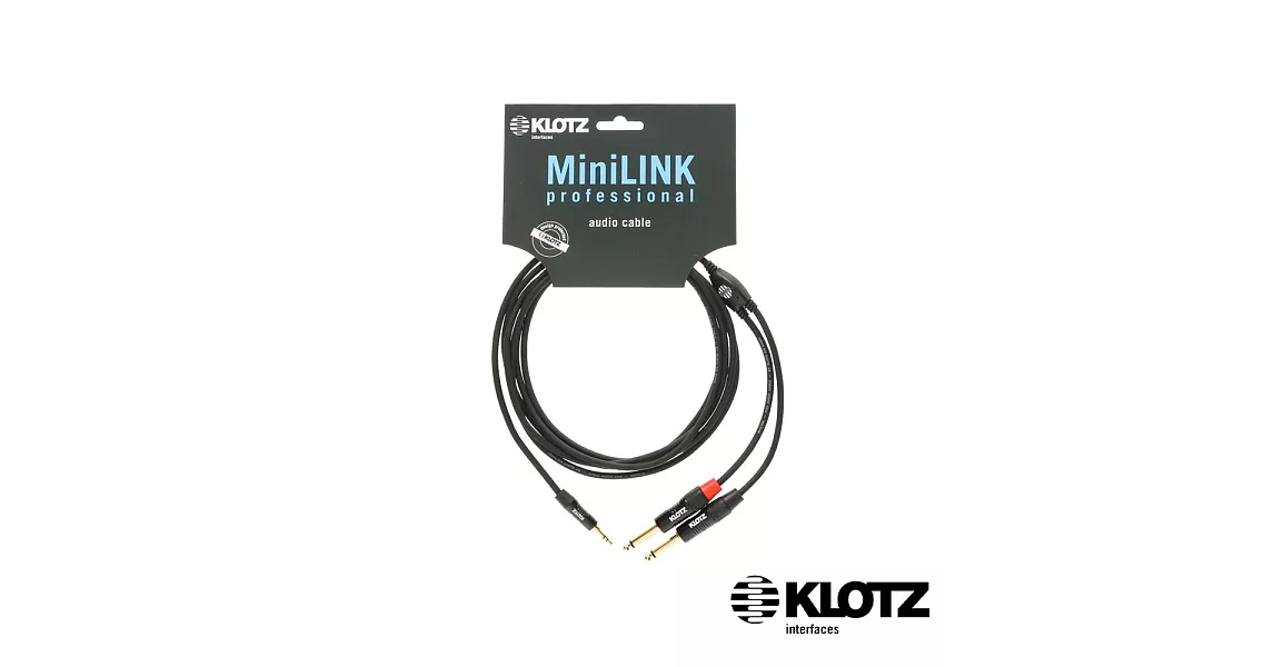 博客來-【KLOTZ】KY5 MiniLink Pro Y-Cable 1.5米 黑 (3.5mm - 2x 6.3mm) 公司貨