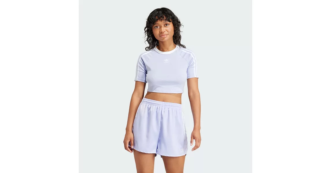 博客來-ADIDAS 3 S BABY TEE 短版 女短袖上衣-紫-IP0658 XL 紫色