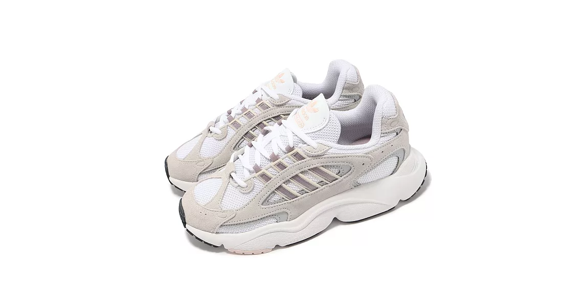 博客來-adidas 休閒鞋 Ozmillen W 女鞋 灰 白 皮革 緩衝 運動鞋 愛迪達 IF6551