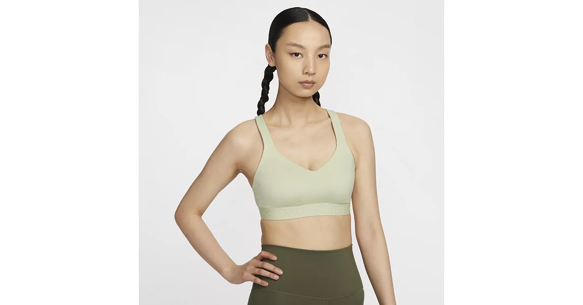 博客來-NIKE AS W NK DF INDY HGH SPT BRA 女運動內衣-綠-FD1069371 S 綠色
