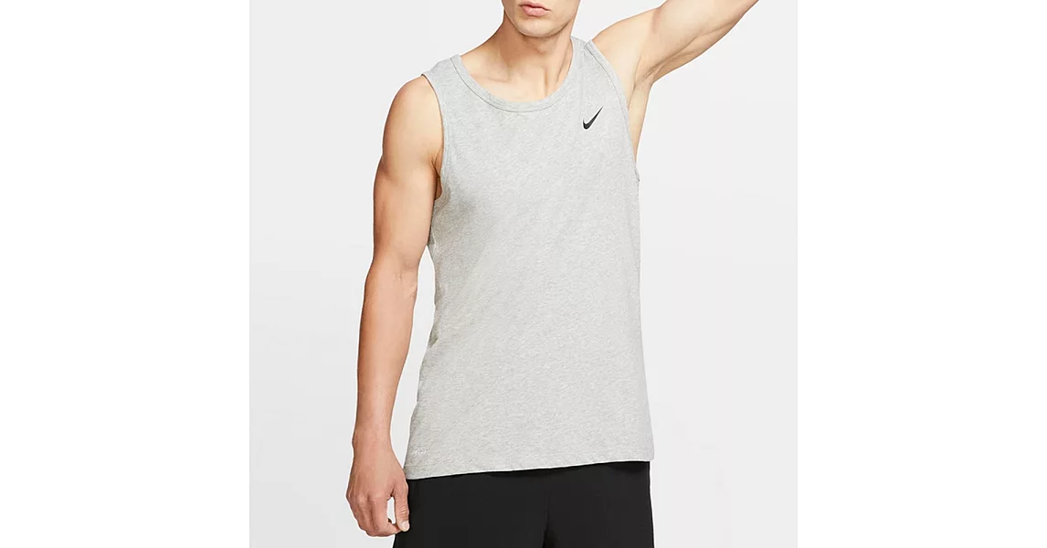 博客來-NIKE AS M NK DF TANK DFC SOLID 男籃球背心-灰-AR6070063 L 灰色