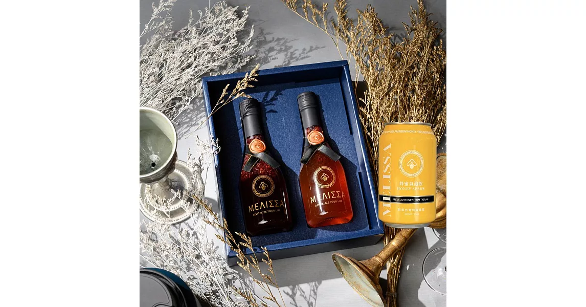 博客來-【Melissa】玫瑰420g+櫻花420g 2入蜂蜜禮盒(加送蜂蜜氣泡飲6入)