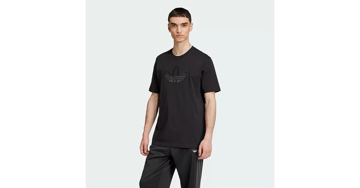 博客來-ADIDAS OUTLINE TEE 男短袖上衣-IY4882 L 黑色