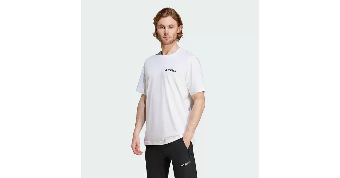 博客來-ADIDAS TX MOUNTAIN TEE 男短袖上衣-IZ0465 L 白色