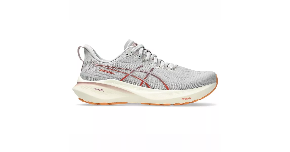 博客來-Asics Gt-2000 13 [1012B666-020] 女 慢跑鞋 運動鞋 支撐 回彈 亞瑟士 灰 橘