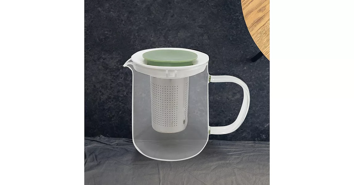博客來-Kiyodo爵士耐熱泡茶壺-850ml-1支 綠色