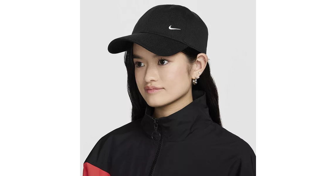 博客來-NIKE U NK CLUB CAP U CB SM SWSH L 男女 休閒帽-FZ5698010 S 黑色