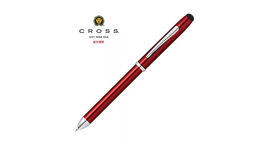 博客來-CROSS Tech 3+系列 三用筆 紅亮漆 AT0090-13