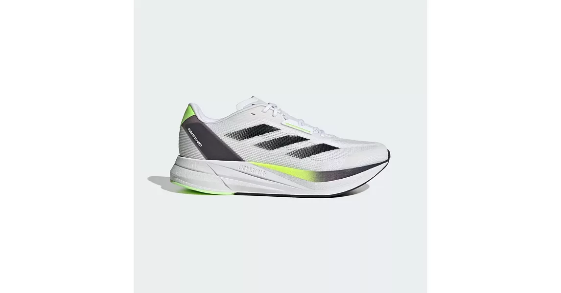 博客來-Adidas Duramo Speed M [ID8356] 男 慢跑鞋 運動 訓練 路跑 中距離 跑鞋 緩震 白 螢黃