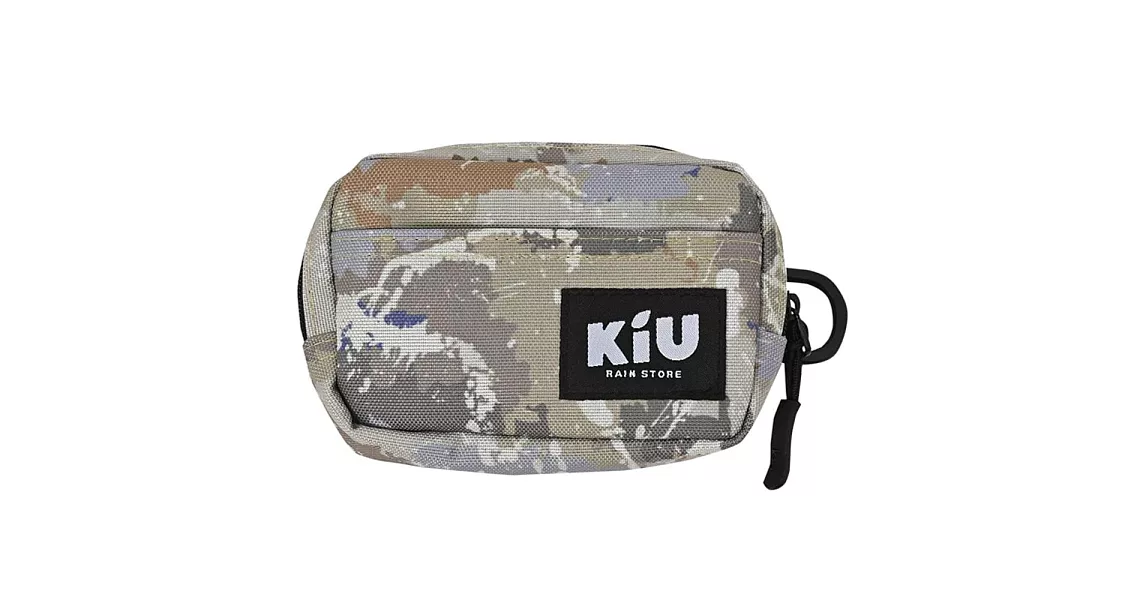 博客來-日本KiU 292-509 噴墨迷彩 戶外活動必備~快速取物, D型環, 防水收納袋/鑰匙包