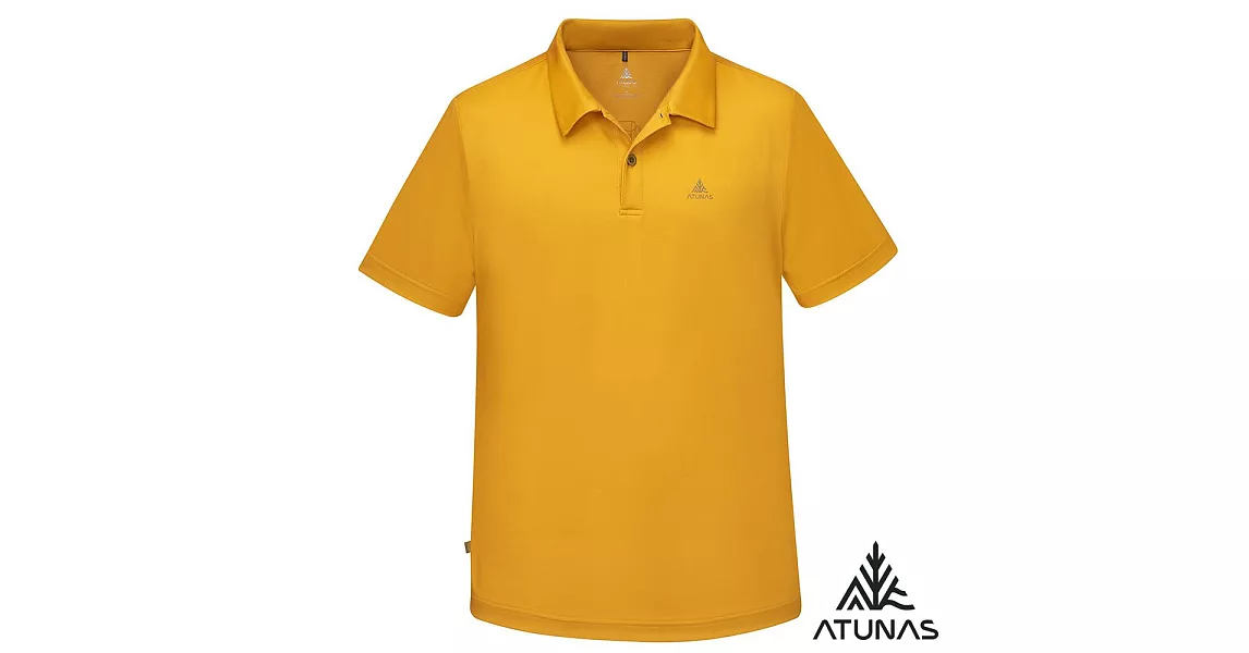 博客來-【ATUNAS 歐都納】50週年限定款 男款透氣抑菌抗臭短袖排汗POLO衫/大尺碼 A6PS2527M*- M 陽光黃