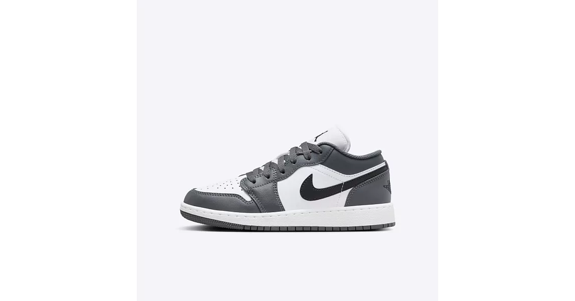 博客來-Nike Air Jordan 1 Low GS [553560-152] 大童 休閒鞋 運動 喬丹 低筒 鐵灰 白