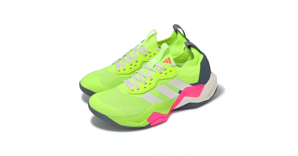 博客來-adidas 訓練鞋 Rapidmove ADV 2 Trainer W 女鞋 螢光綠 粉 馬牌輪胎底 愛迪達 JI3904