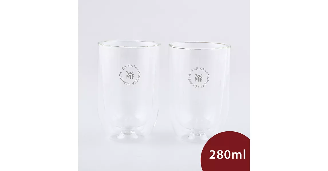 博客來-WMF Barista 雙層隔熱玻璃杯 水杯 咖啡杯 280ml 2入