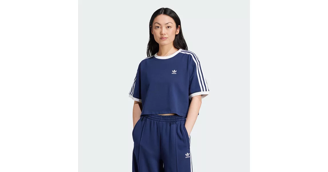 博客來-ADIDAS 3S LOOSE CROP T 女短袖上衣-JC8151 XL 藍色