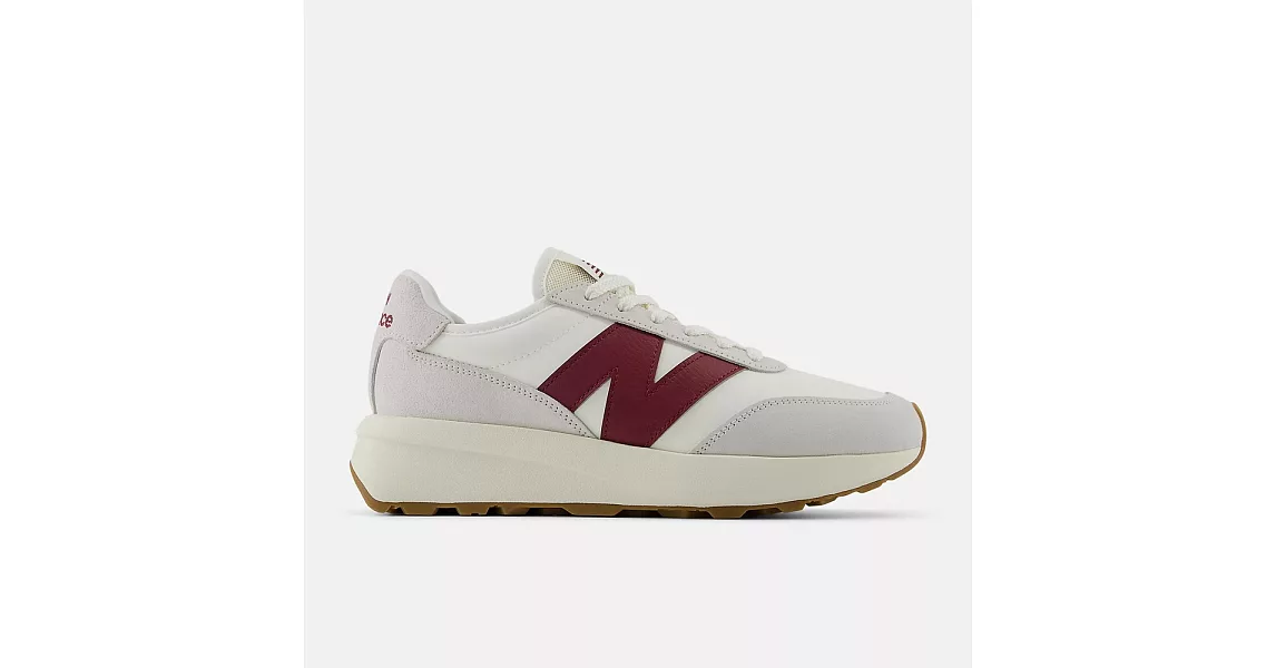 博客來-New Balance 370 男女 休閒鞋 U370CB-D US11 白紅色