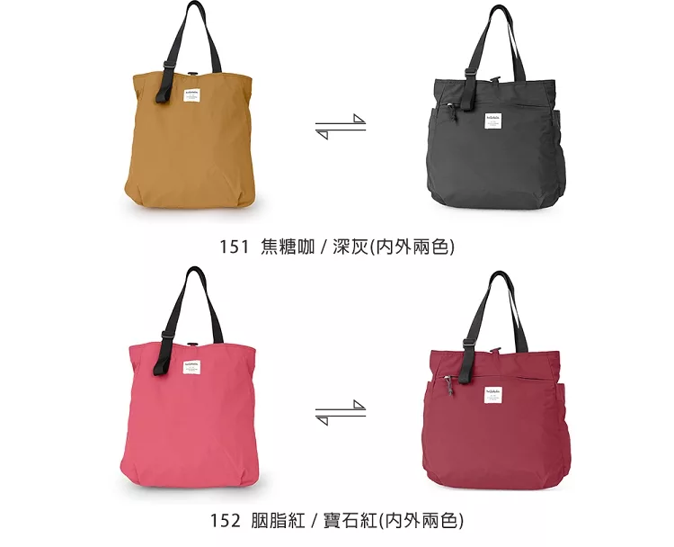 Hellolulu JONNA雙面托特包(M)-焦糖咖/深灰 - PChome 24h購物