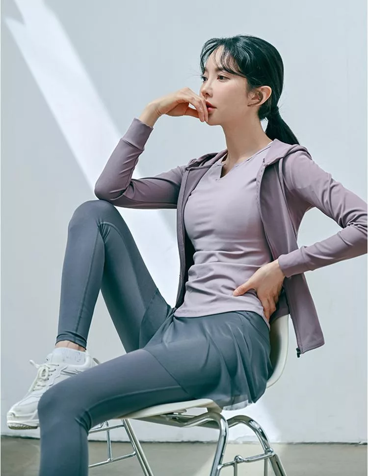 博客來-【BODYAIR嚴選】假兩件交叉高腰飄逸裙九分褲(運動.健身.慢跑) S 黑