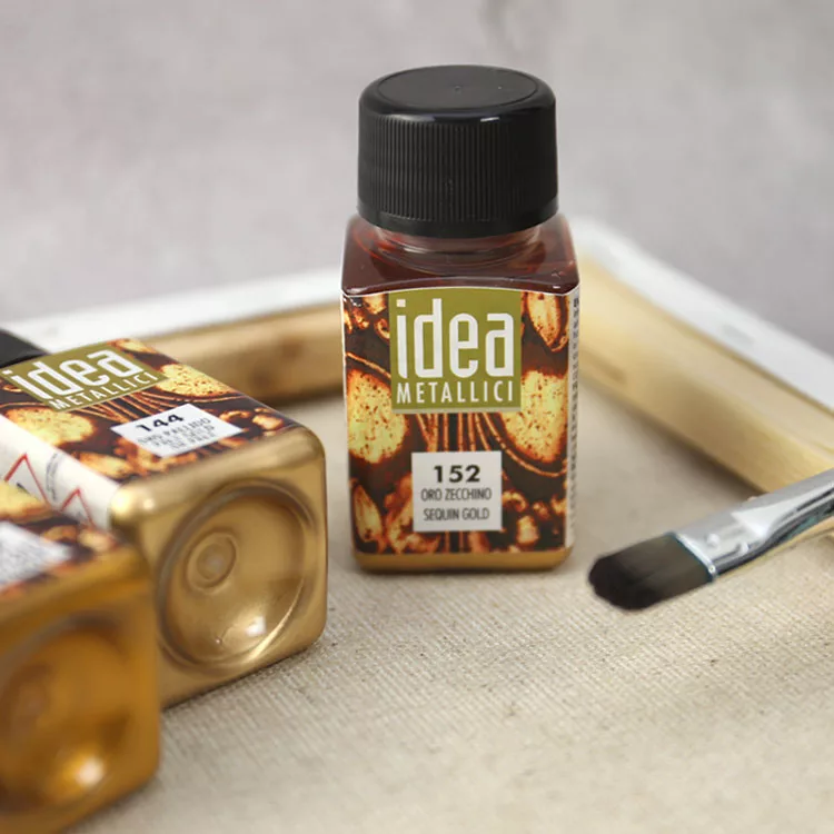 博客來-義大利Maimeri美利 idea液態金屬塗料 60ml 144-淺金色